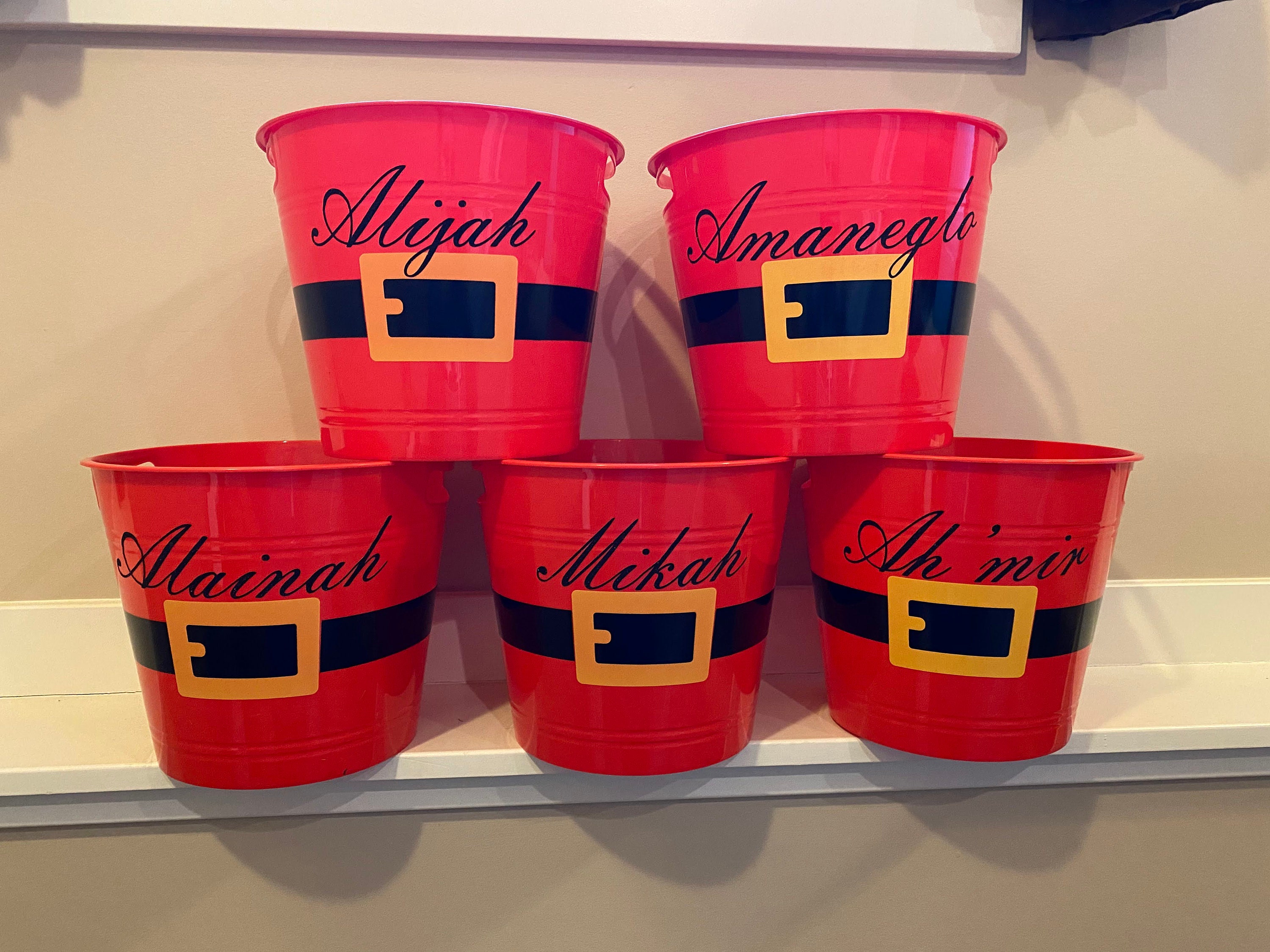 Personalized Santa Buckets - Etsy
