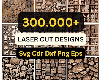 Laser Cut Files Mega Bundle, 300k Files 3D 2D, Laser Cut Designs, CNC ...