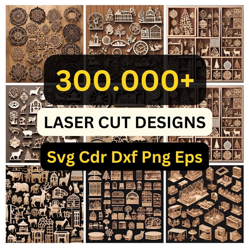 Laser Cut Files Mega Bundle, 300k Files 3D 2D, Laser Cut Designs, CNC ...