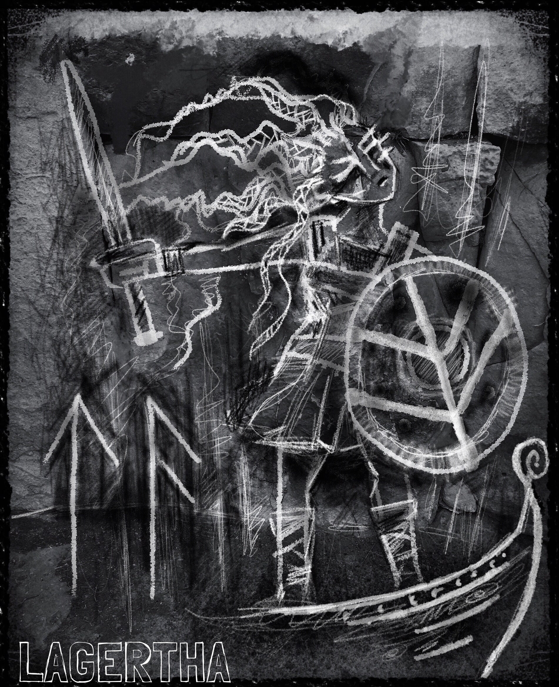 Lagertha Shield Maiden Vikings Futhark Rune Pagan Magick Norse ...