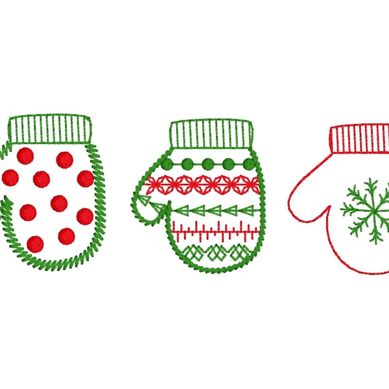 Christmas Mittens - Etsy