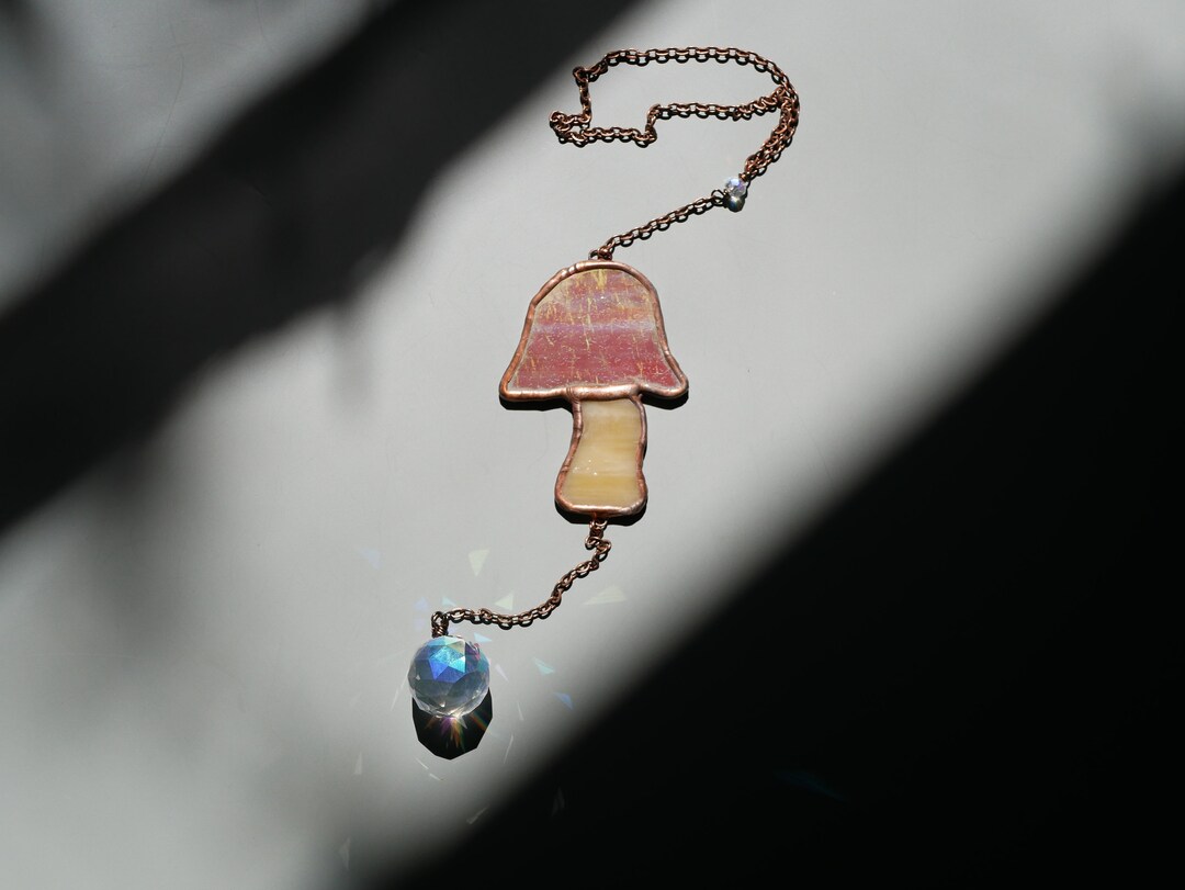 Mini Mushie Stained Glass Sun Catcher Mushroom Decor - Etsy