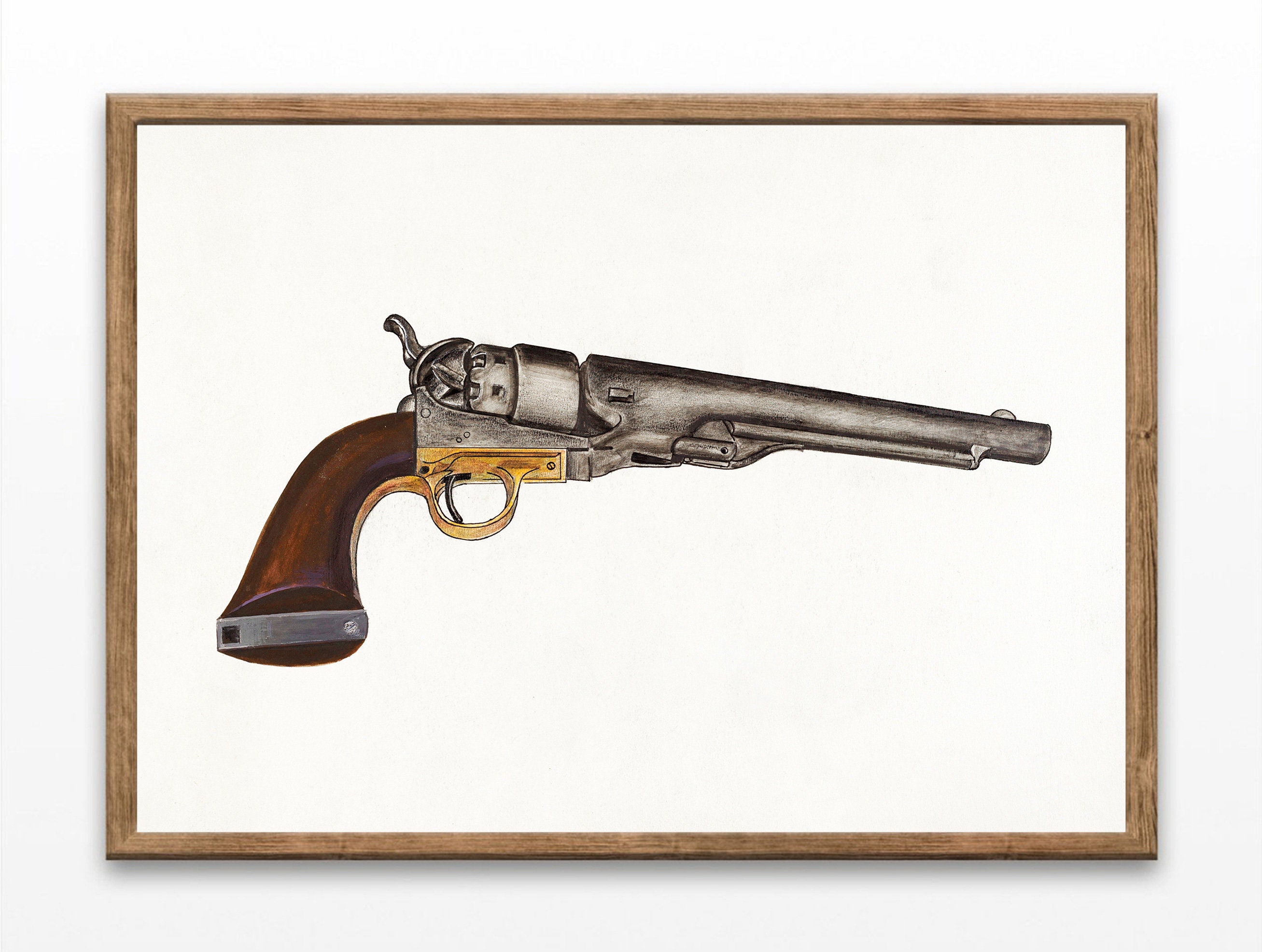 Colt Revolver Drawing