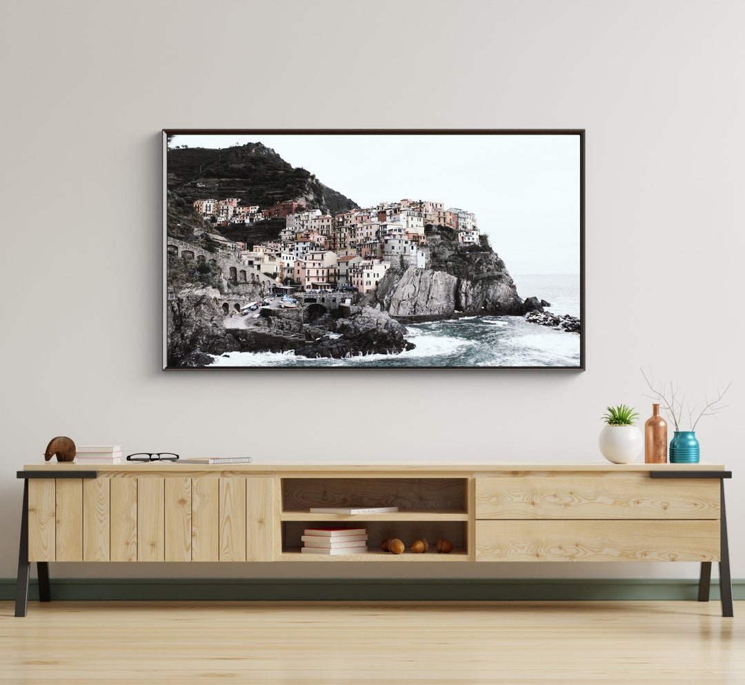 Samsung Frame TV Art, Beach Town in Italy, Frame TV Art, Digital Art ...