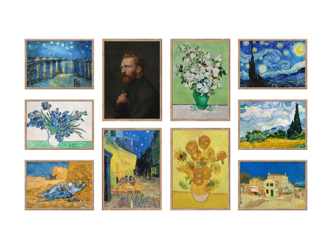 Van Gogh Gallery Wall Set, Vincent Van Gogh Artworks, Set of 10 ...
