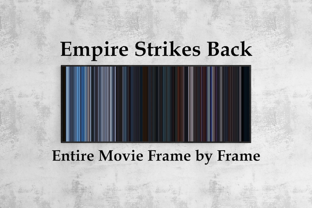 Empire Strikes Back Cinema Barcode Movie Poster Digital - Etsy Australia