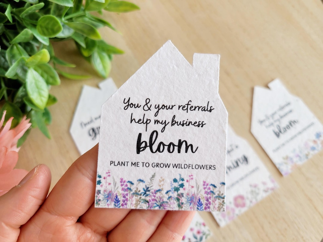 Plantable Seed Paper House Favour | Realtor Client Gift | Real Estate ...