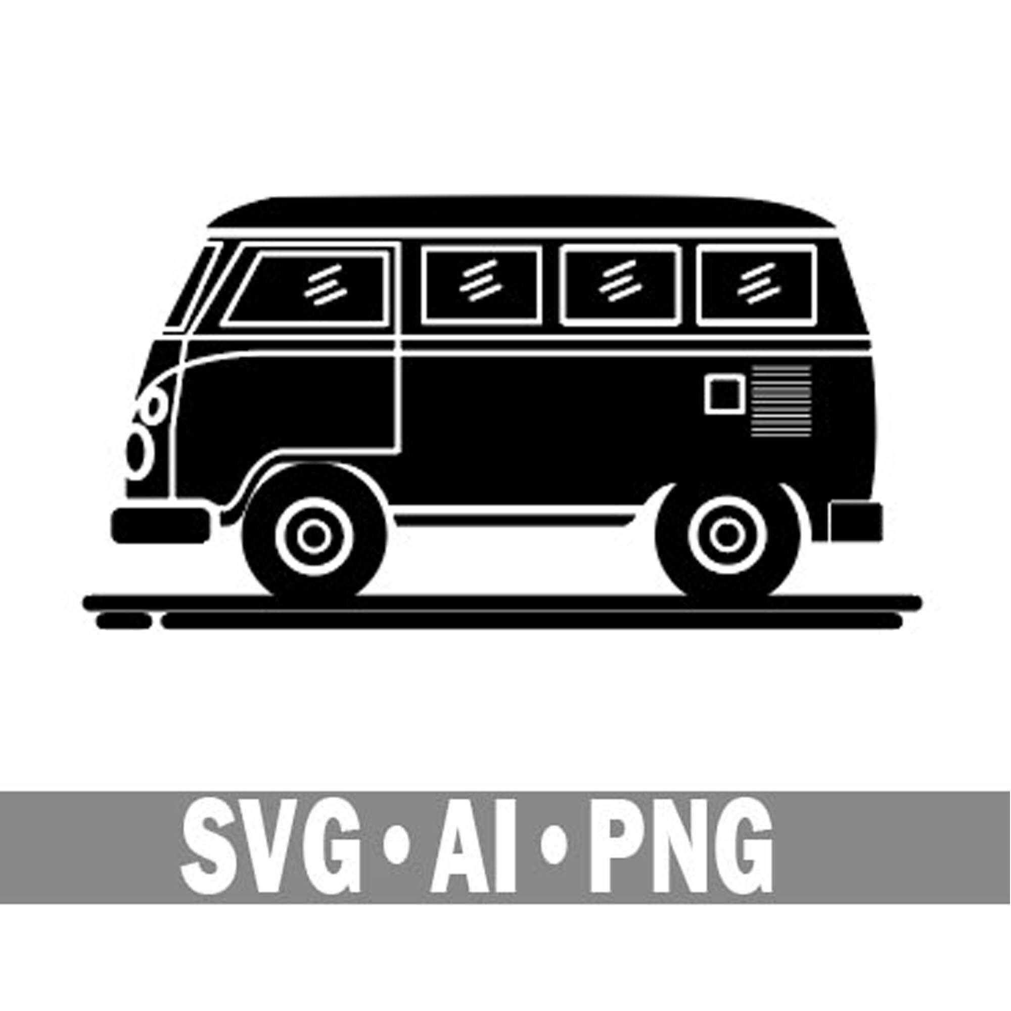 Hippy Bus SVG Groovy 70s Disco Van - Etsy