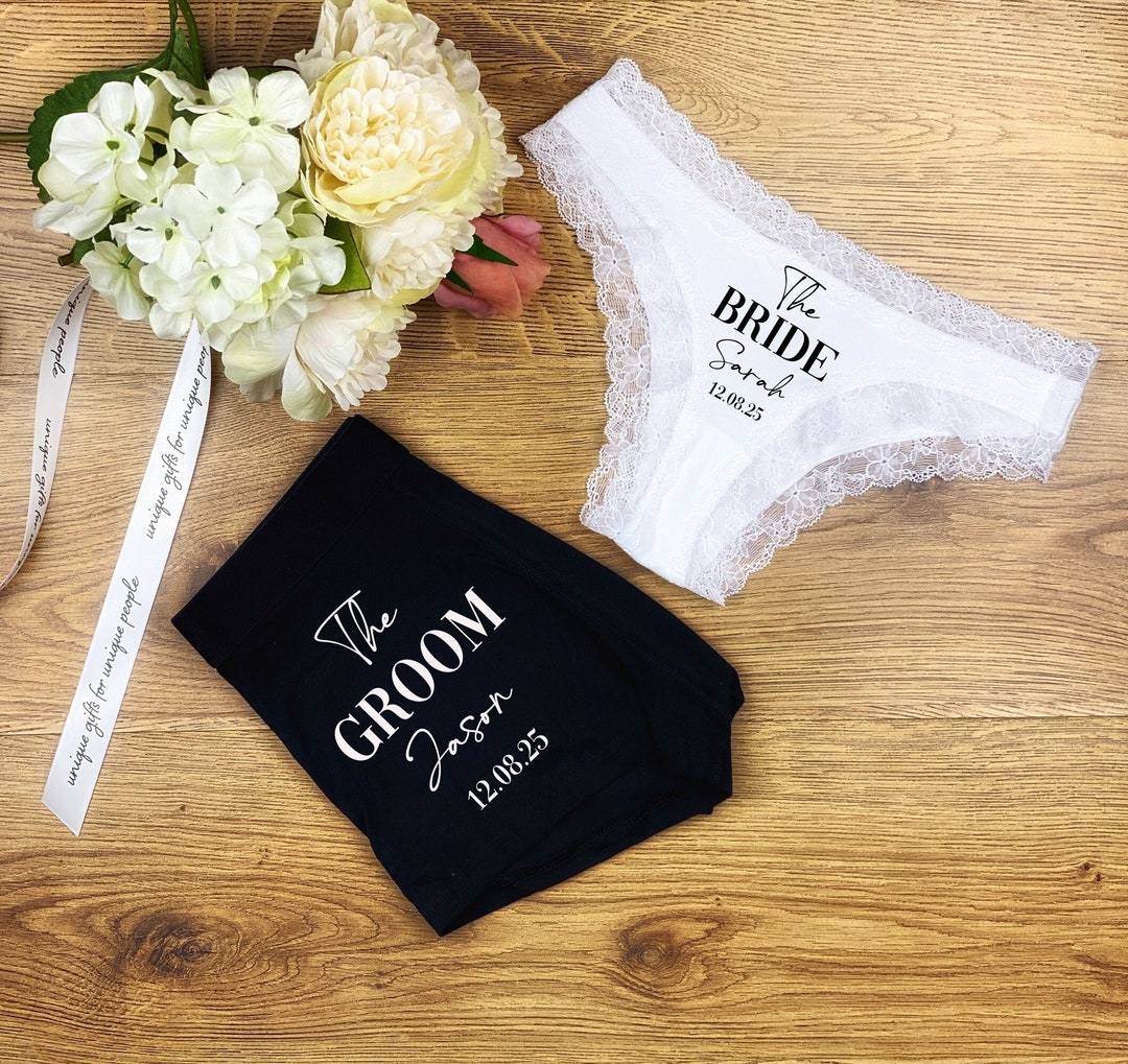 Personalised Bride Panties/personalised Groom and Bride Underwear ...