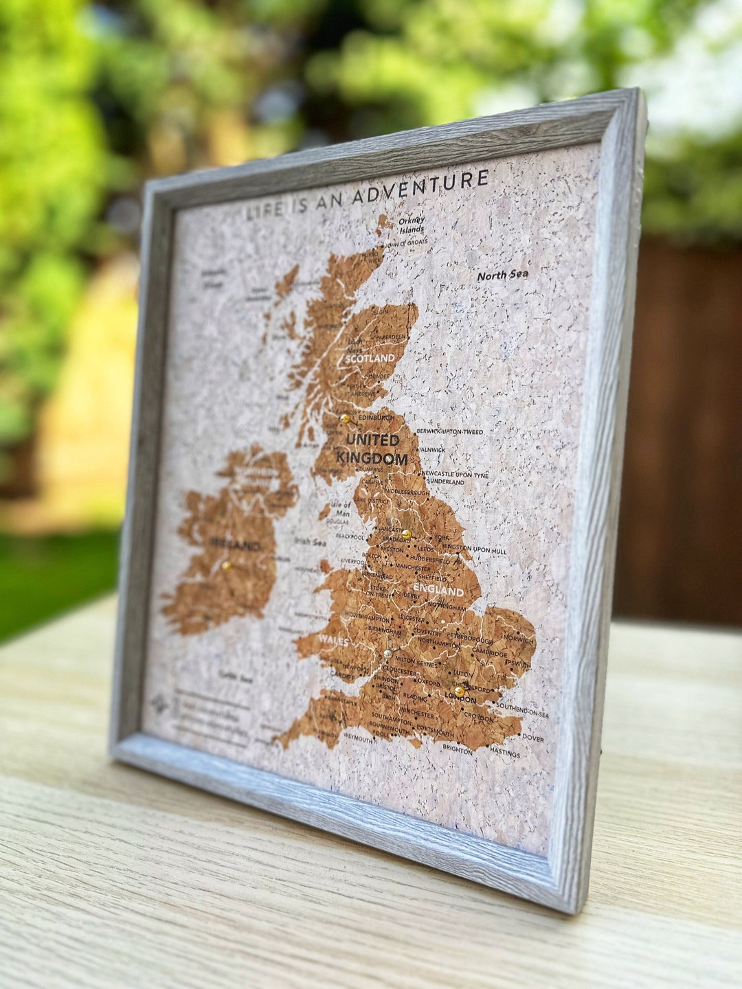 Push Pin UK Ireland Travel Map/desk Size Pinnable Places I've Been ...