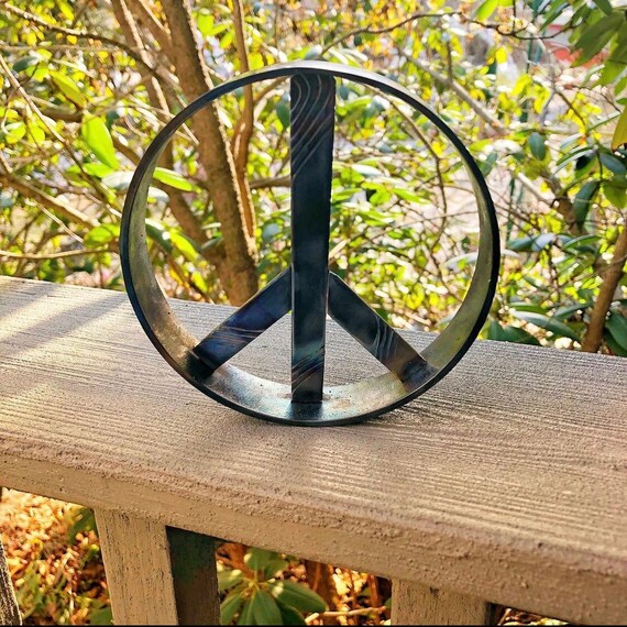 Welded Peace Signhandcrafted Metal Art Sculpture Wall Decor | Etsy