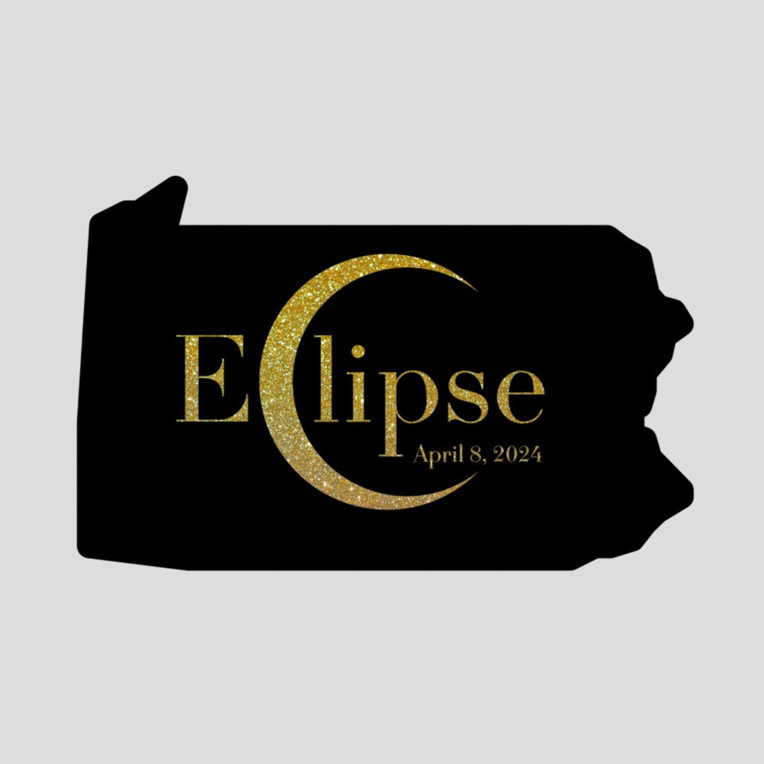 Pennsylvania Solar Eclipse Svg, Pennsylvania Solar Eclipse Png, Glitter ...