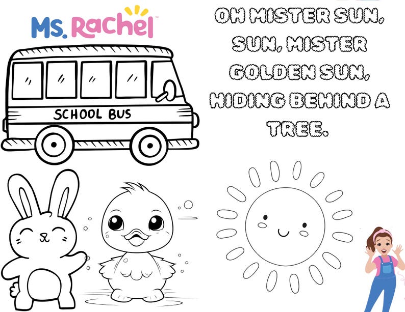 Ms Rachel Coloring Book - Etsy