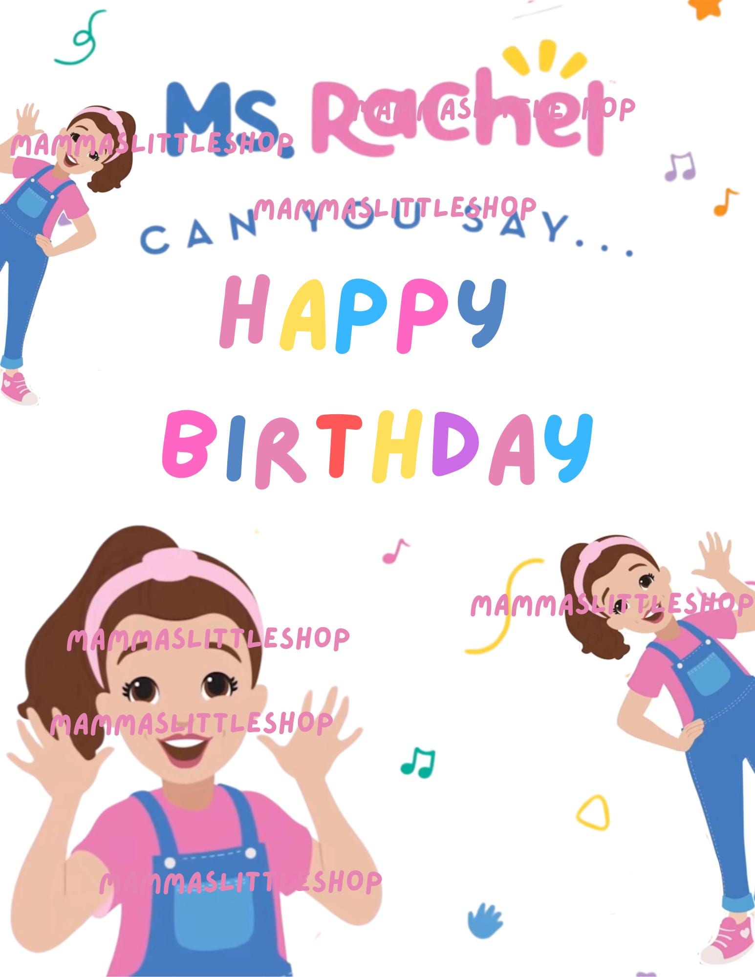Ms Rachel Can You Say Happy Birthday - Etsy