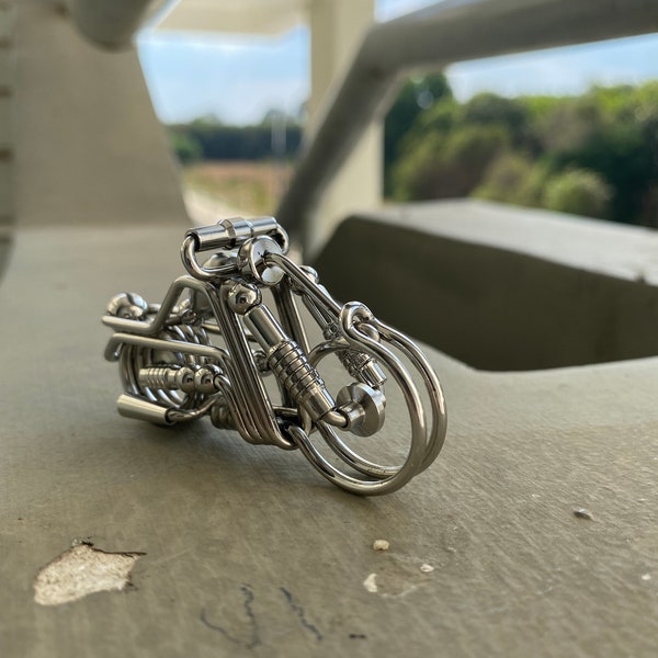 Motorcycle Keychain - Etsy