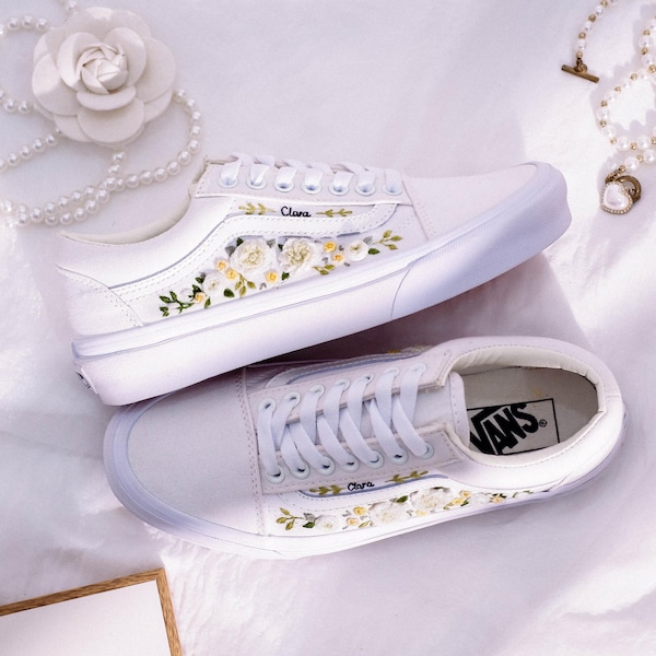 Embroidered Vans - Etsy