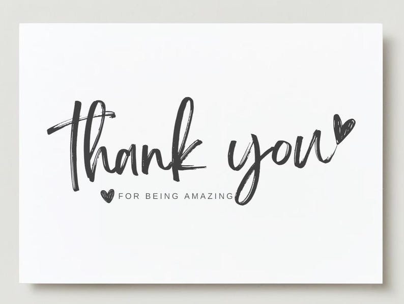 Thank You for Being Amazing, Digital Thank You Card, Thoughtful, Card ...