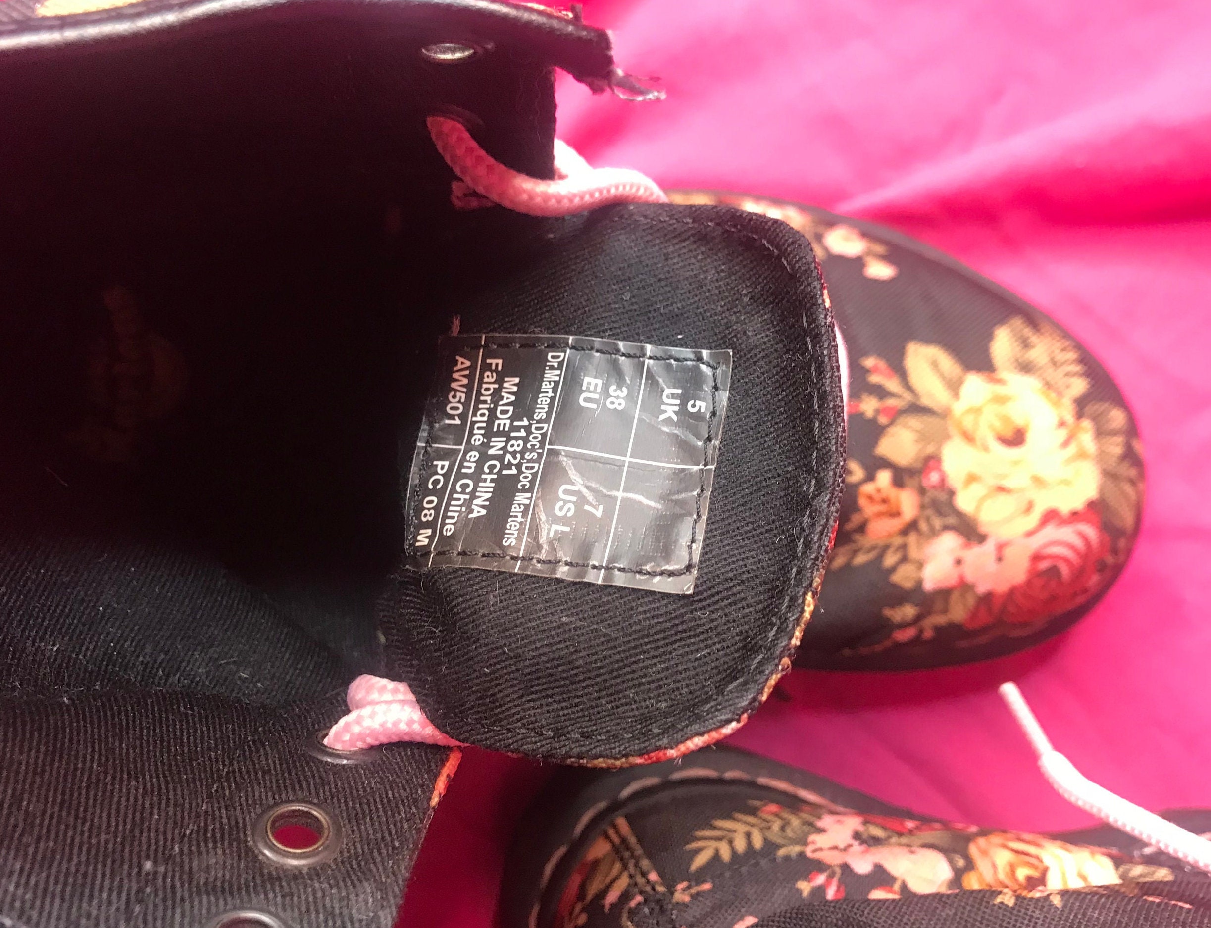 The Original Doc dr Marten's Airwair With Air Cushioned Soles Flowery ...