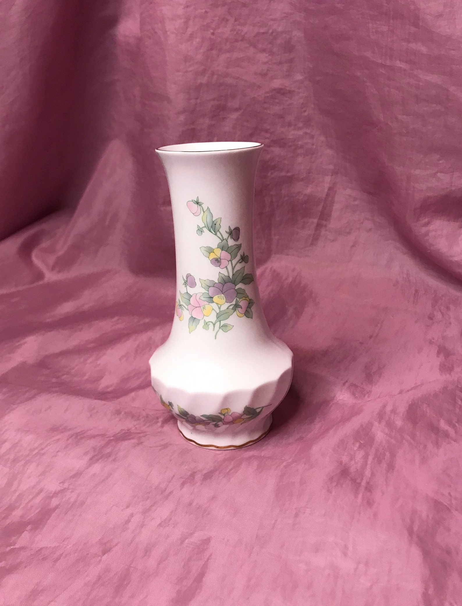 Vintage Royal Worcester of Spode Hammersley Bone China Floral Vase ...