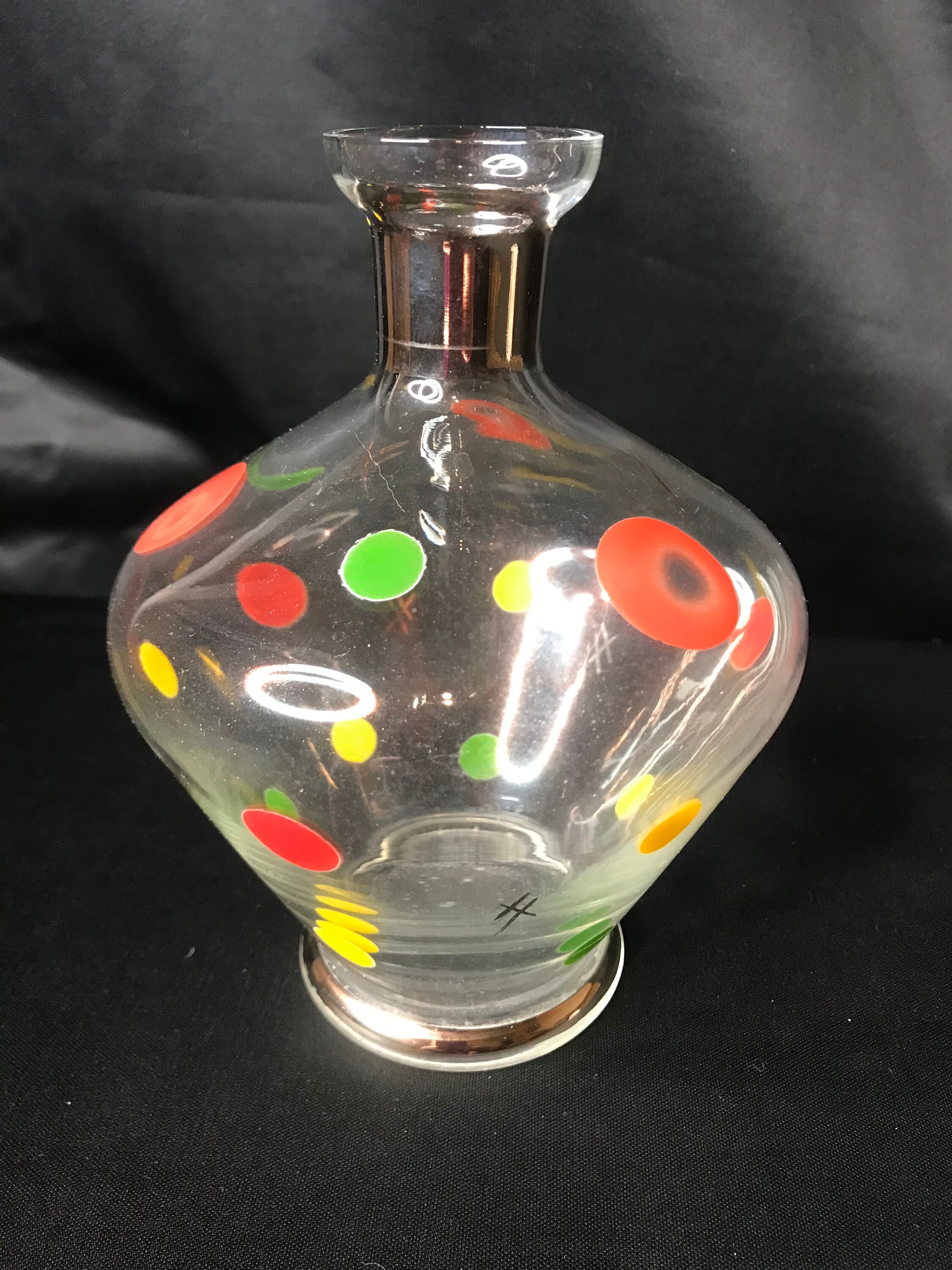 Mid-century Colourful Blob Glass Decanter/vase Iconic Sixties Design ...