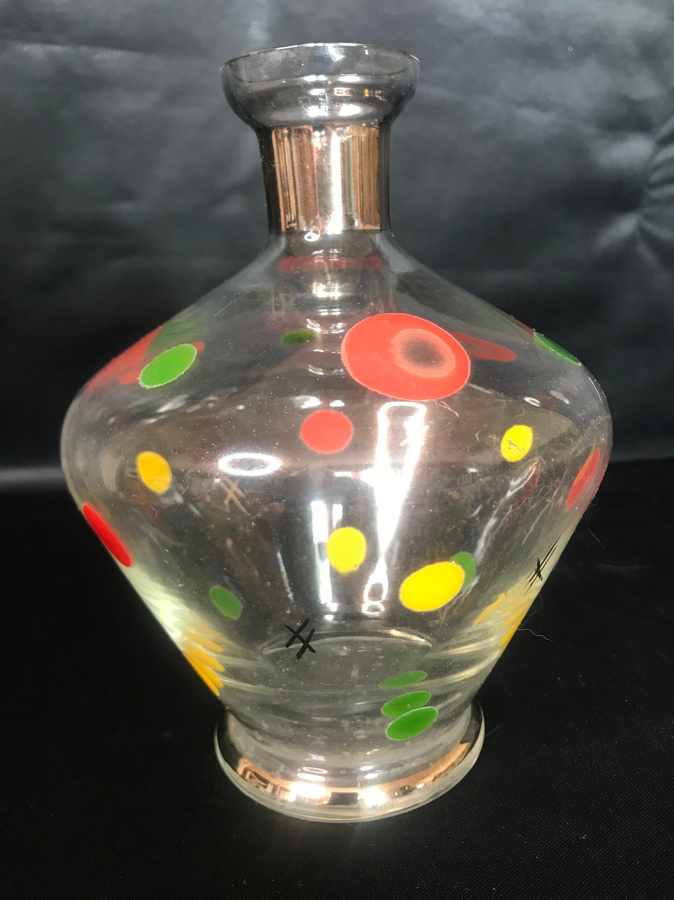 Mid-century Colourful Blob Glass Decanter/vase Iconic Sixties Design ...