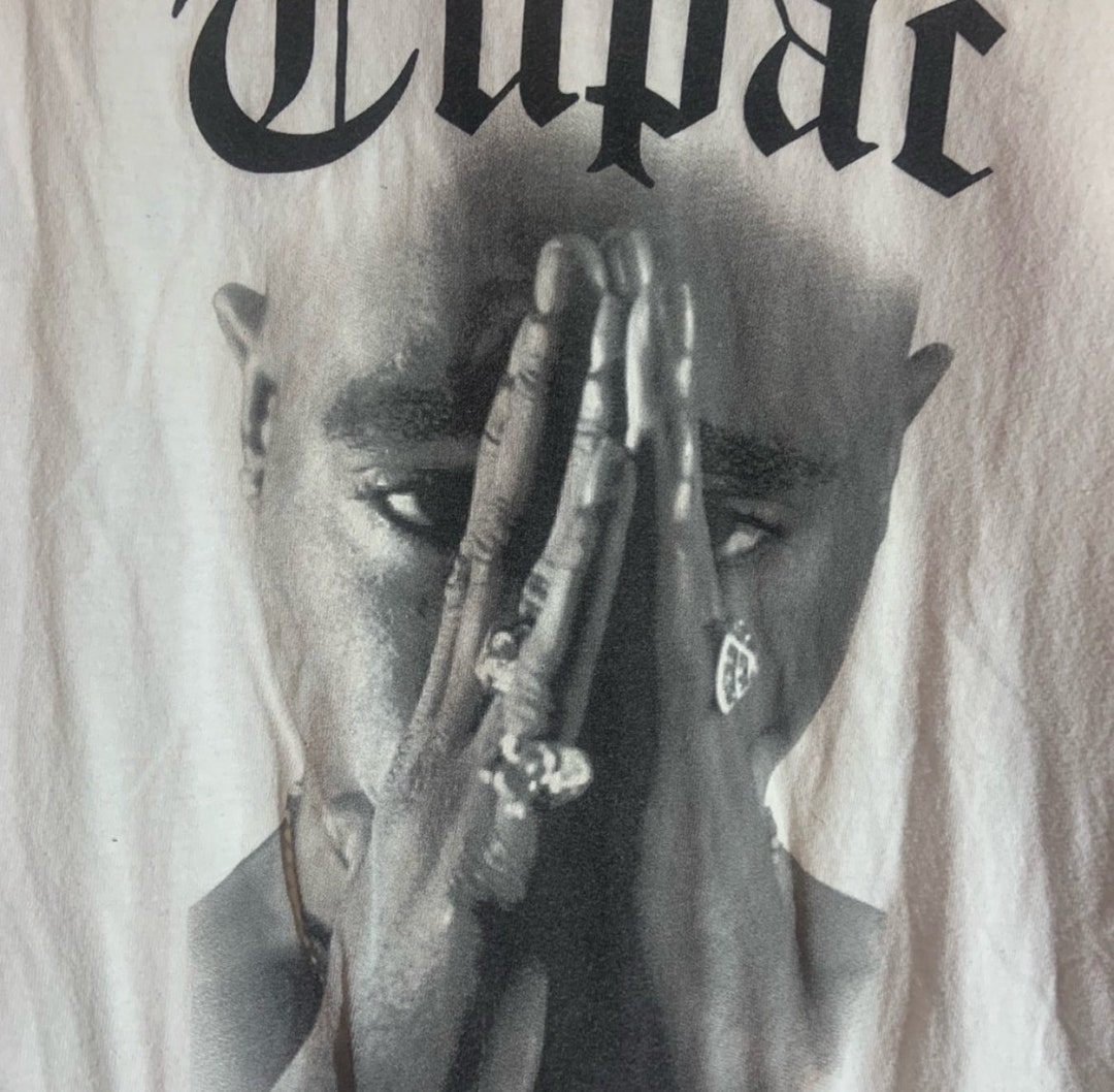 Tupac Small White Graphic Vintage Preowned Tshirt - Etsy