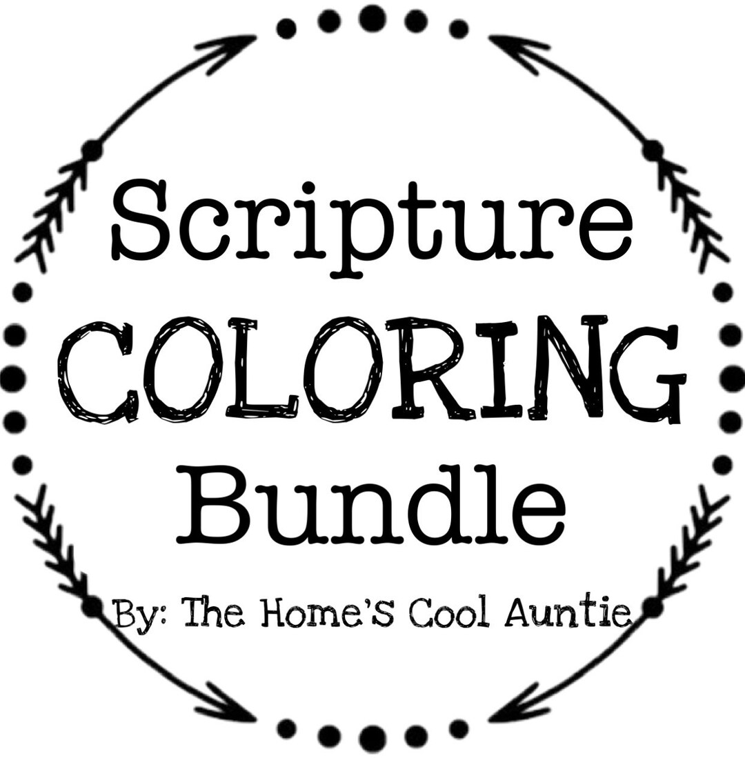 Scripture Coloring Bundle for Kids - Etsy