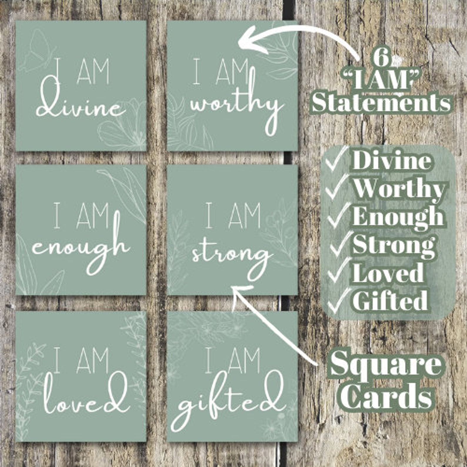 I AM Statements | Affirmation Cards | PDF Digital Download - Etsy