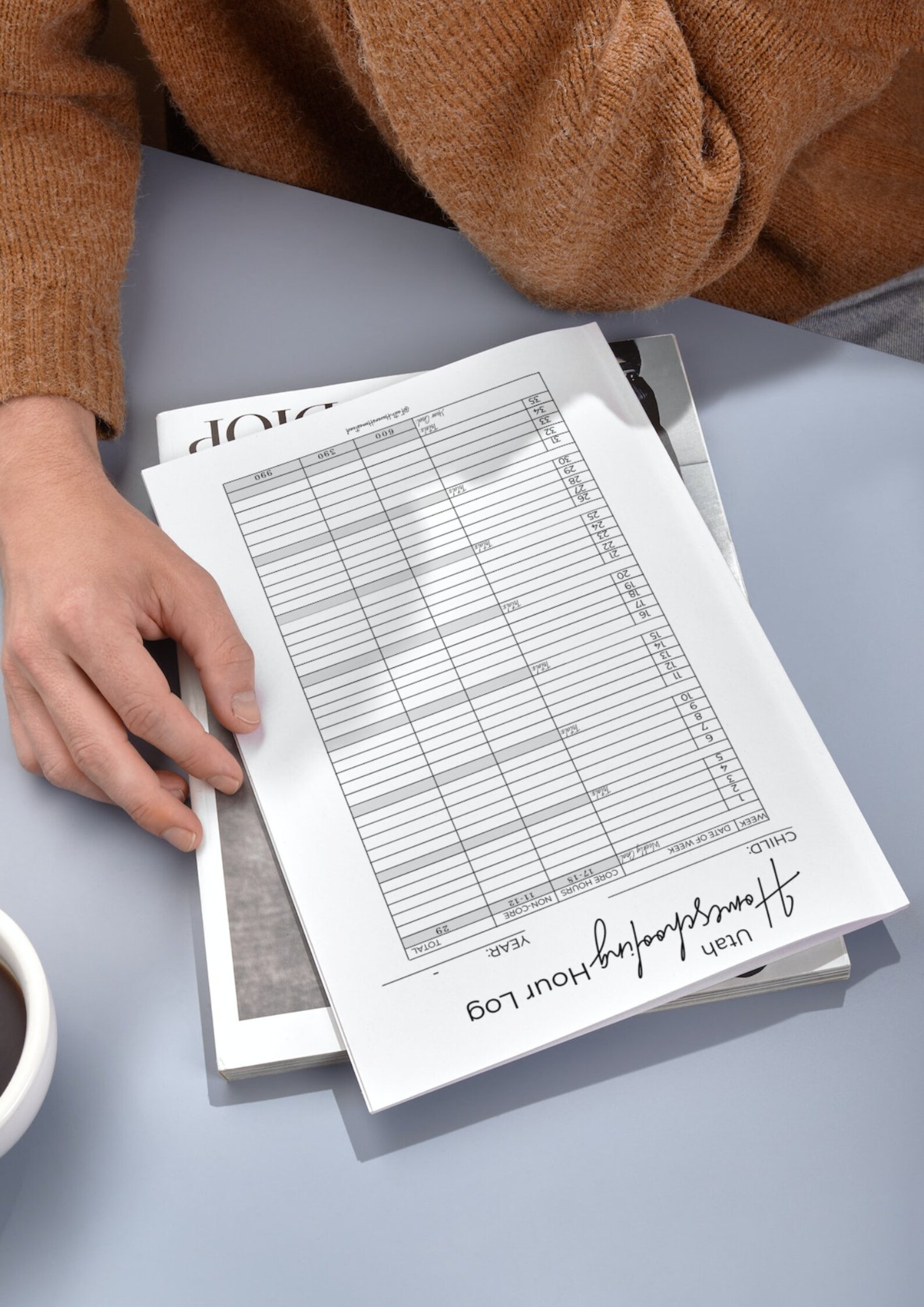 Utah Homeschool Hour Log Digital Download Printable - Etsy