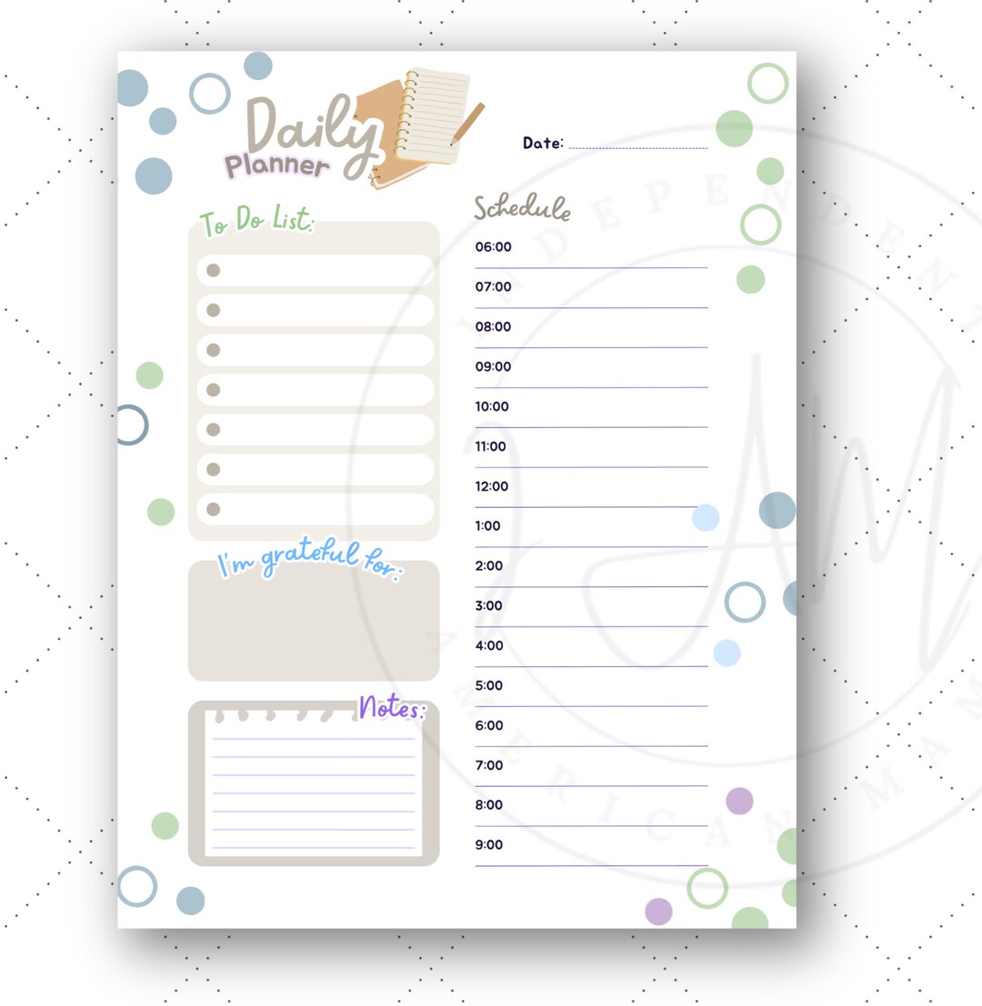 Children's Daily Planner Schedule 2024 - Etsy