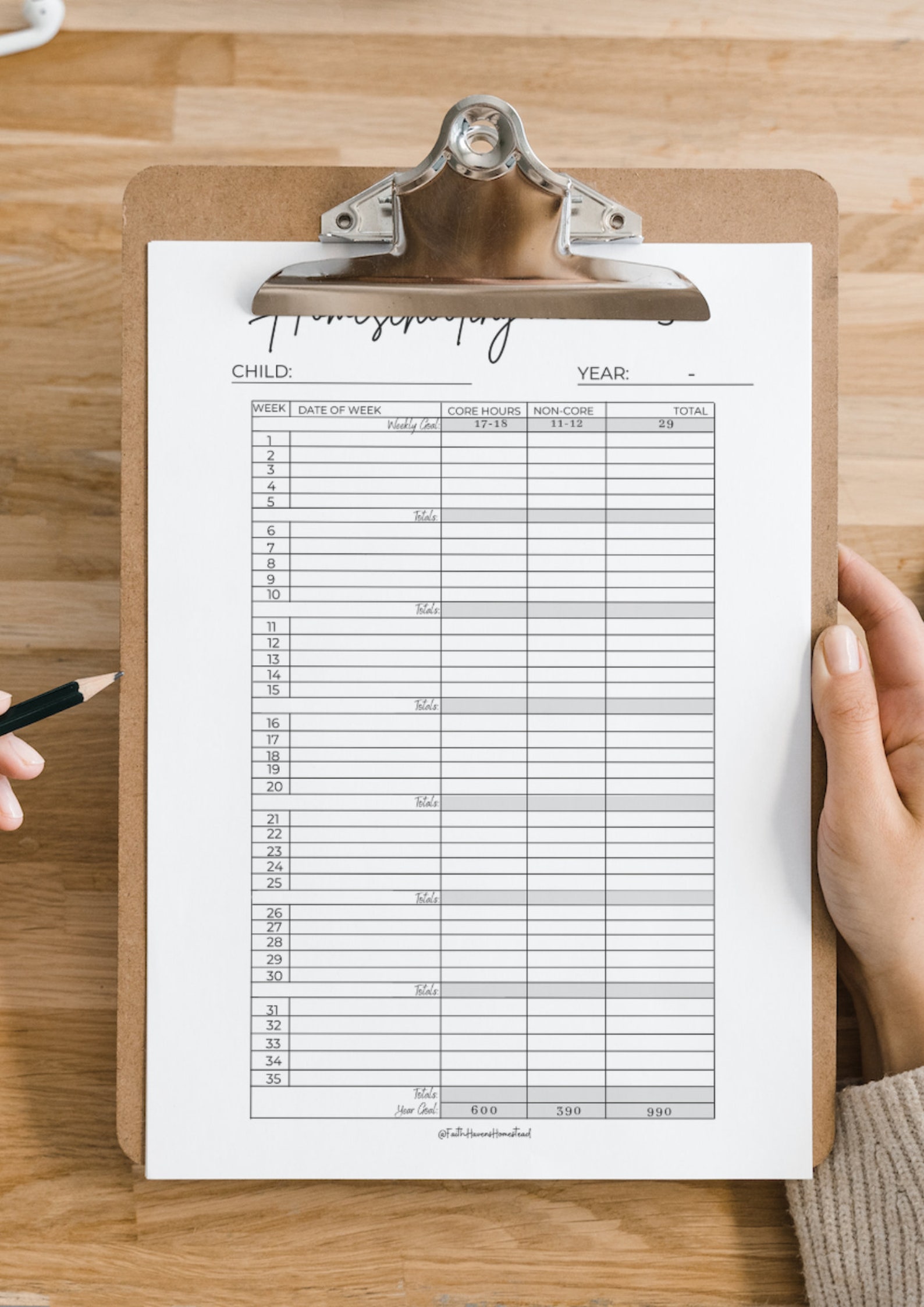 Utah Homeschool Hour Log Digital Download Printable - Etsy