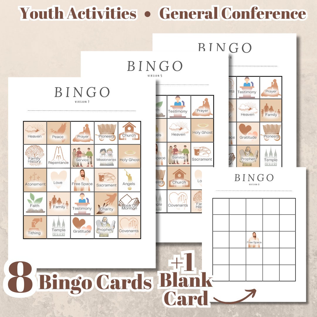 LDS | Bingo Cards | General Conference | Game Ideas | Printable ...