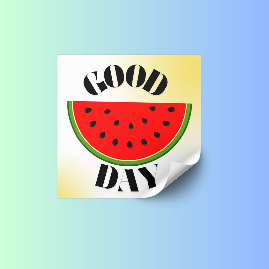 Good Day Sticker, Waterproof Sticker for Water Bottles, Laptops, DIY ...