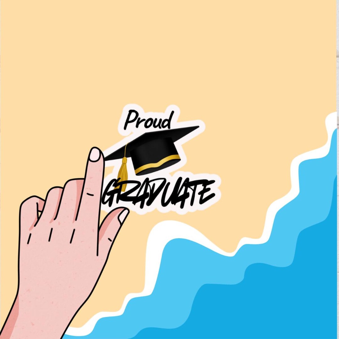 Proud Graduate Sticker, Celebrating Accomplishments, Waterproof Sticker ...
