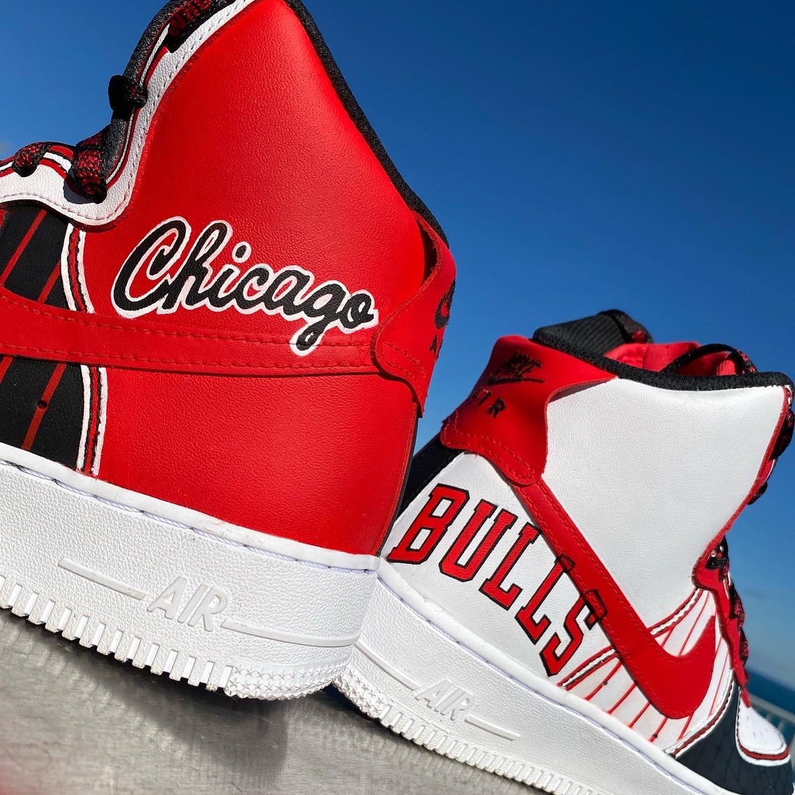 Chicago Bulls Sneakers - Etsy