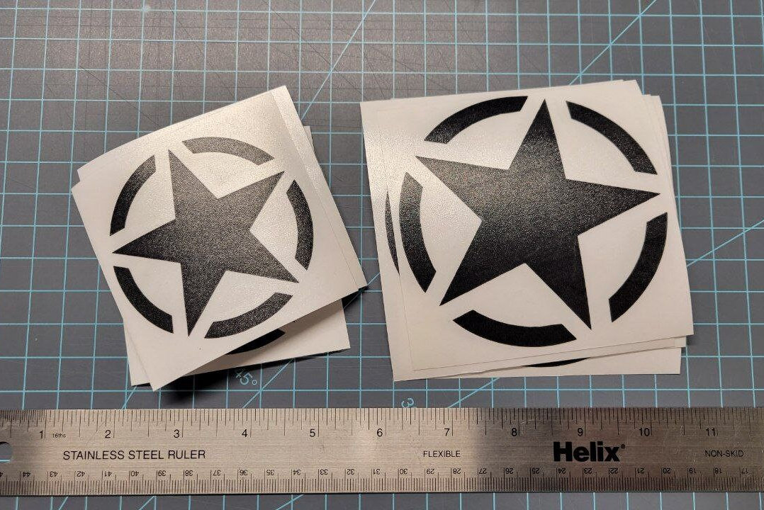 Military ARMY Star Vinyl Decal - Etsy