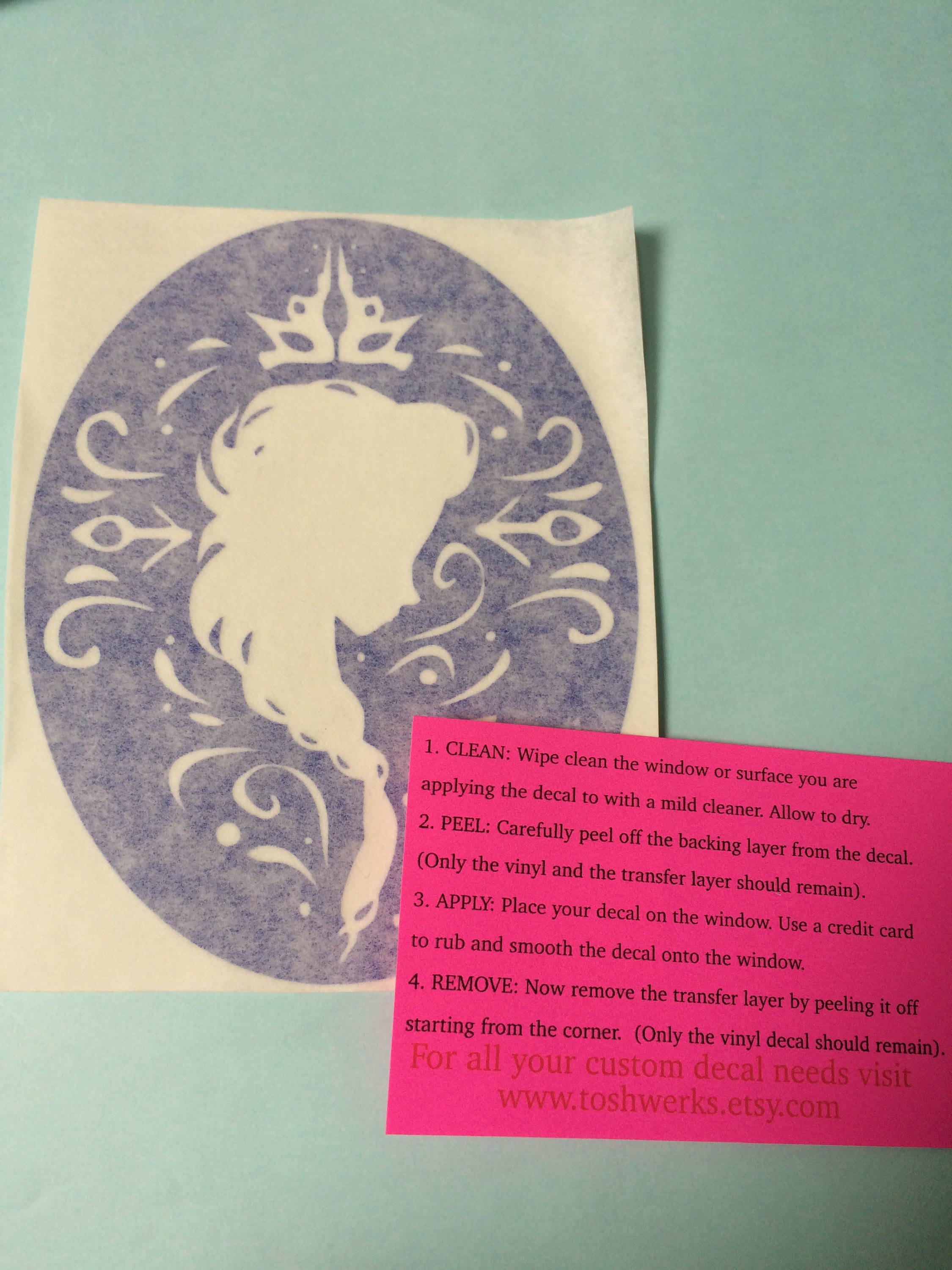 Elsa Frozen Inspired Vinyl Sticker Decal Car Window Sticker - Etsy