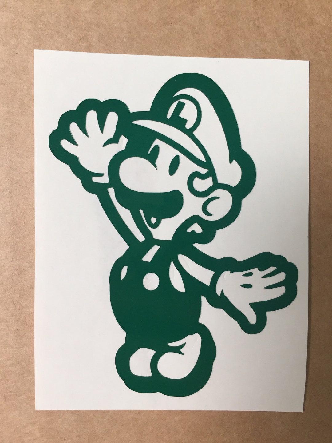 Mario Bros Luigi Inspired Vinyl Sticker Decal Car Window Sticker - Etsy