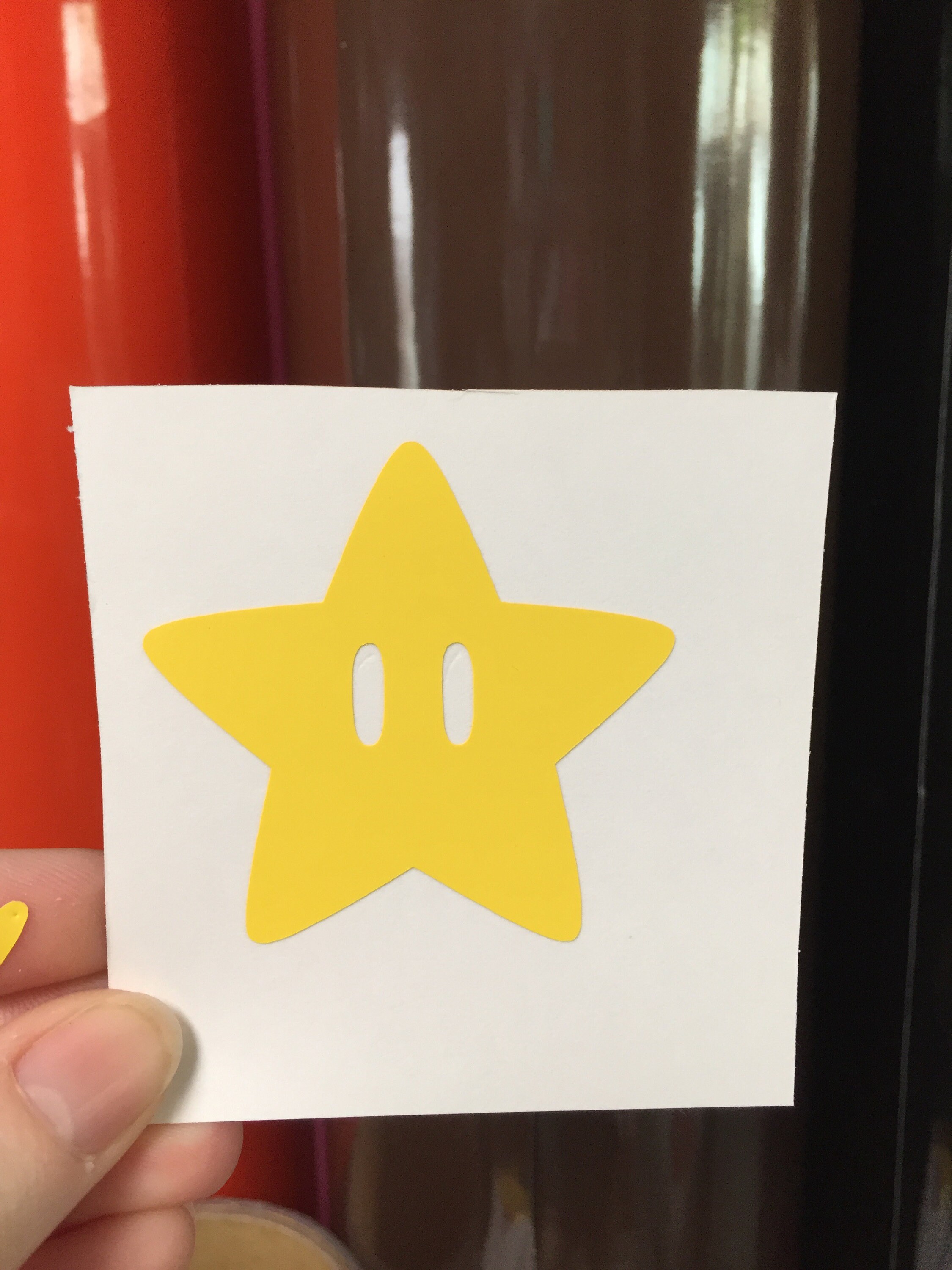 Super Star Mario Bros Inspired Vinyl Sticker Decal Car Window Sticker ...