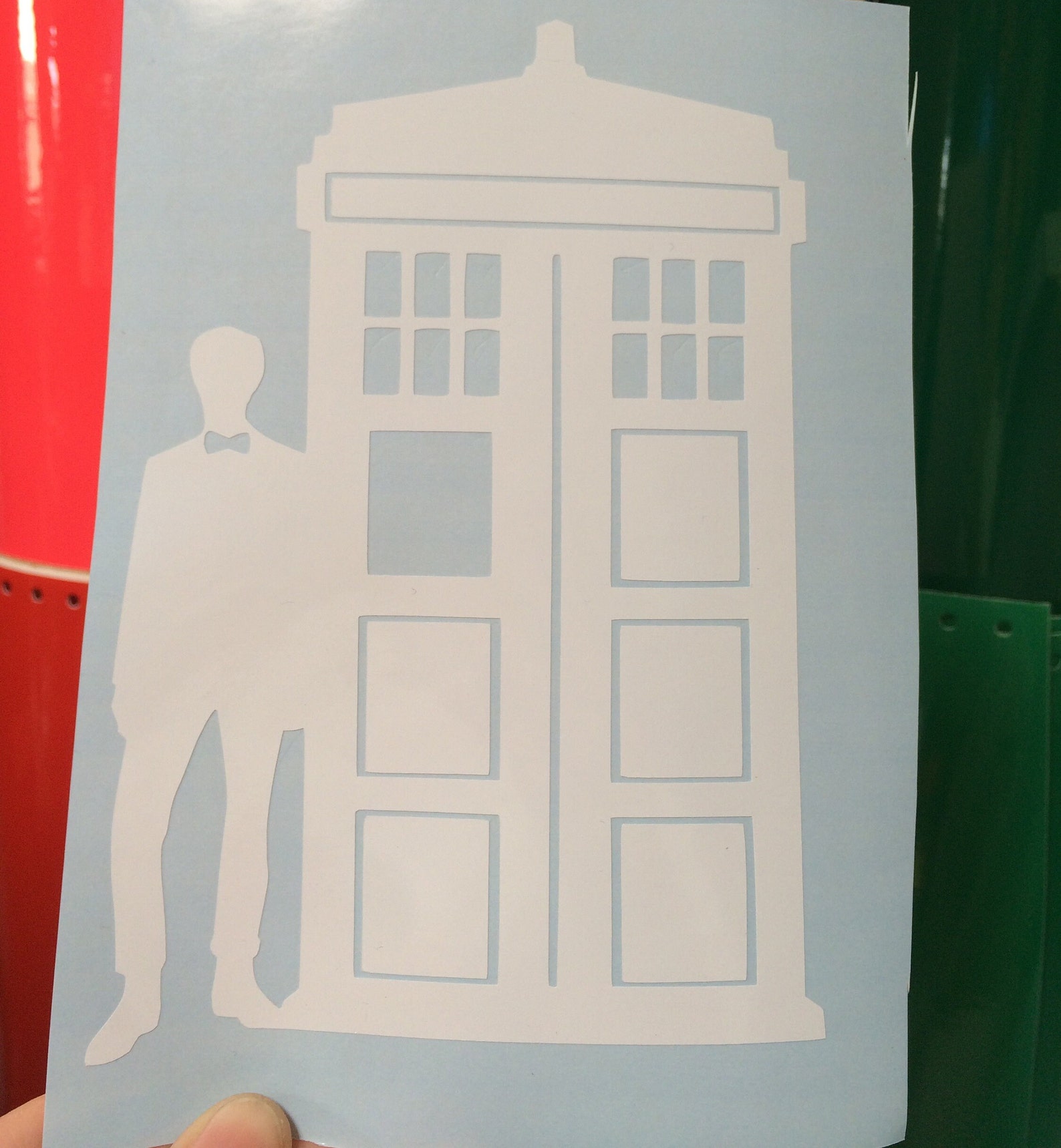 Doctor Who Police Call Box Inspired Vinyl Sticker Decal Car Window ...