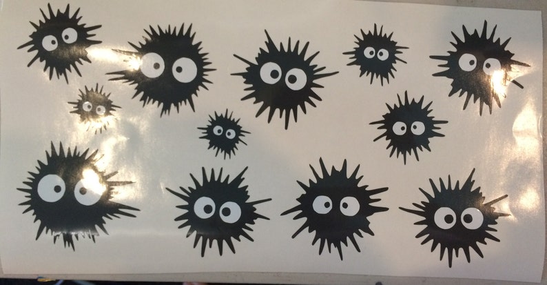 Soot Sprites (12 Sprites) Inspired Vinyl Sticker Decal Car Window ...