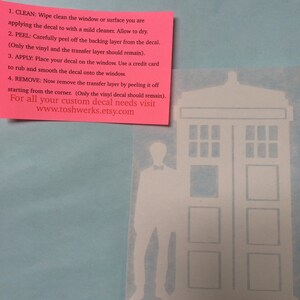 Doctor Who Police Call Box Inspired Vinyl Sticker Decal Car Window ...