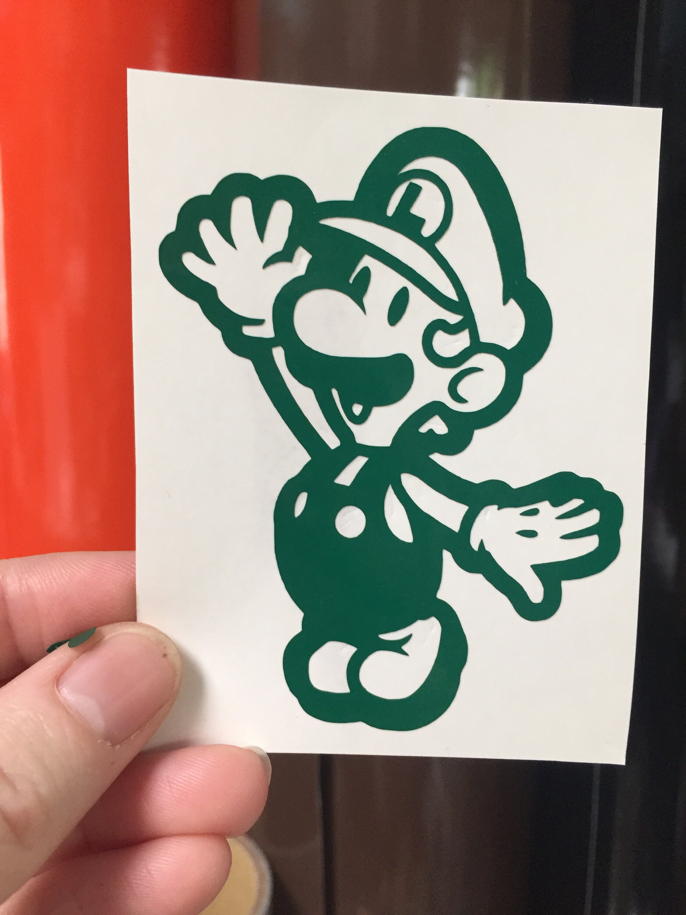 Mario Bros Luigi Inspired Vinyl Sticker Decal Car Window Sticker - Etsy