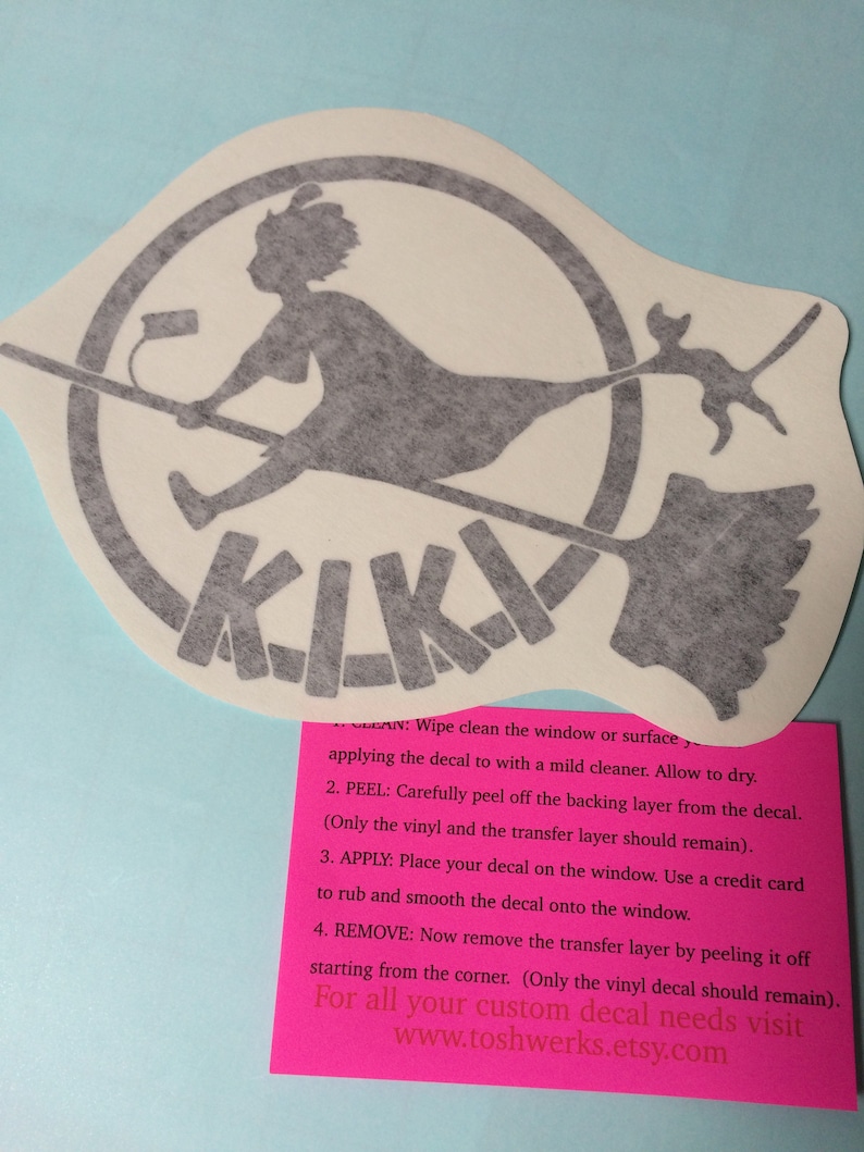 Kiki’s Delivery Service Inspired Vinyl Sticker Decal Car Window Sticker ...