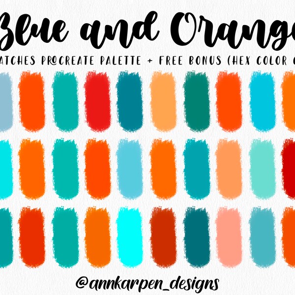 Blue and Orange - Etsy