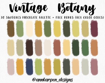 Earthy Color Palette Hex Codes - Etsy