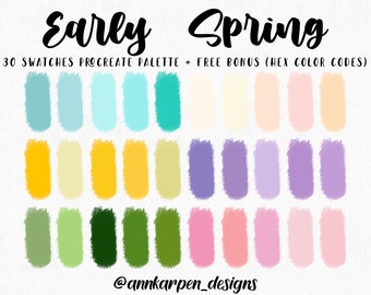Spring Color Palette Swatches - Etsy