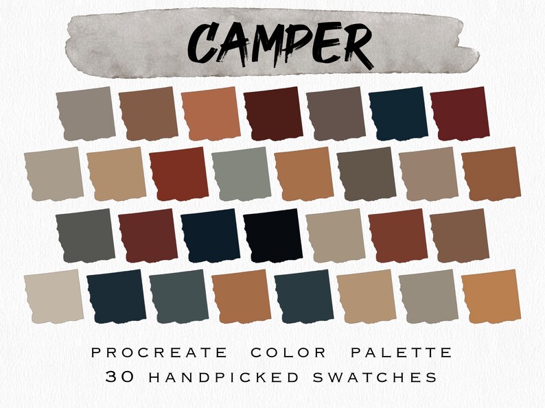 Camper Procreate Palette 30 Handpicked Colors Instant - Etsy