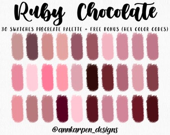 Ruby Color Swatches - Etsy