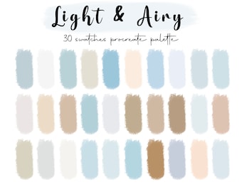 Light and Airy Color Palette - Etsy